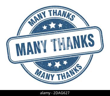 Many thanks grunge rubber stamp on white background, vector illustration Stock Vector Image ...