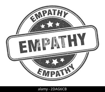 empathy stamp. empathy round sign. label on transparent background ...
