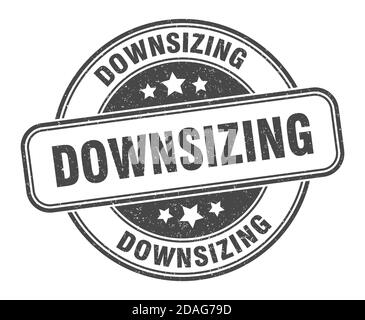 downsizing round grunge black stamp Stock Vector Image & Art - Alamy