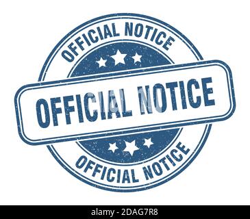 Official notice grunge rubber stamp on white background, vector ...