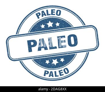 paleo stamp. paleo sign. round grunge label Stock Vector Image & Art ...