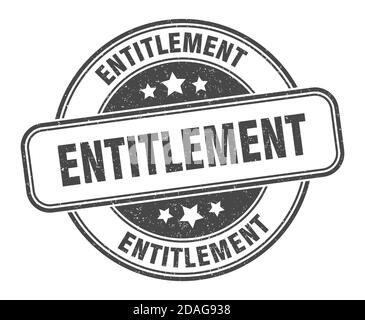 entitlement stamp. entitlement round sign. label on transparent ...
