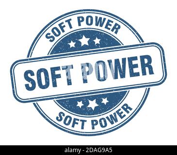 soft power stamp. soft power sign. round grunge label Stock Vector ...
