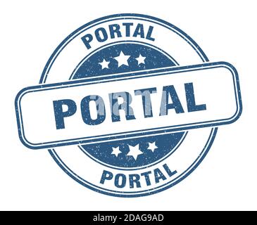portal stamp. portal sign. round grunge label Stock Vector Image & Art ...