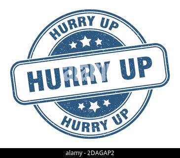 hurry up stamp. round grunge sign with ribbon Stock Vector Image & Art ...