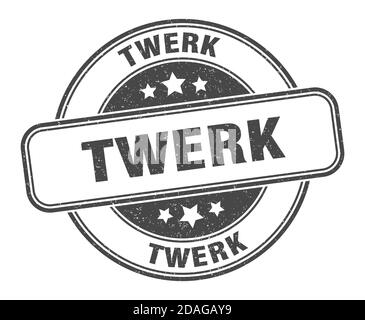 twerk stamp. twerk round sign. label on transparent background Stock ...