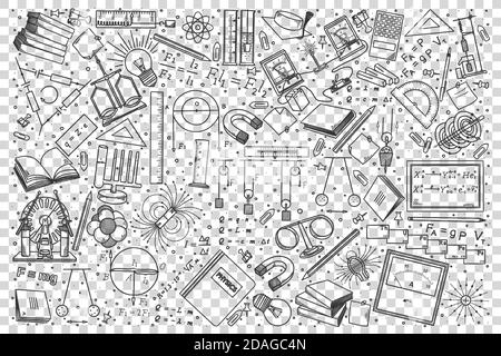 Physics doodle set Stock Vector Image & Art - Alamy
