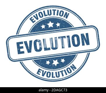 evolution stamp. evolution round sign. label on transparent background ...
