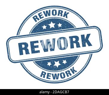 rework stamp. rework sign. round grunge label Stock Vector Image & Art ...