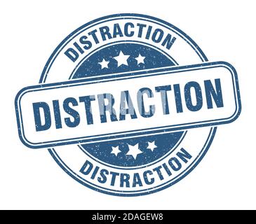 distraction stamp. distraction round isolated sign. distraction label ...