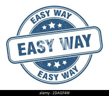 easy way stamp. easy way sign. round grunge label Stock Vector Image ...