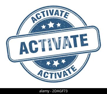 activate stamp. activate sign. round grunge label Stock Vector Image ...