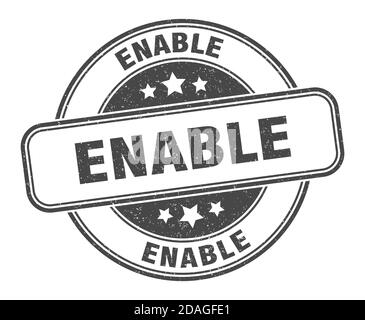 enable round grunge black stamp Stock Vector Image & Art - Alamy