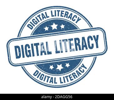 digital literacy stamp. digital literacy round vintage grunge sign ...