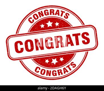 congrats stamp. congrats sign. round grunge label Stock Vector Image ...