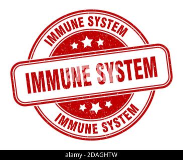 immune system label sign. round stamp. ribbon. band Stock Vector Image ...