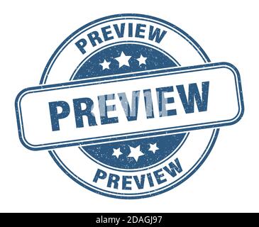 preview stamp. preview sign. round grunge label Stock Vector Image ...