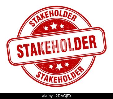 stakeholder stamp. stakeholder round sign. label on transparent ...