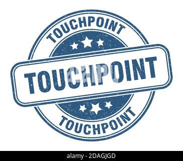 touchpoint stamp. touchpoint round sign. label on transparent ...