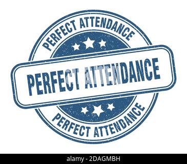 Perfect attendance grunge rubber stamp on white background, vector ...