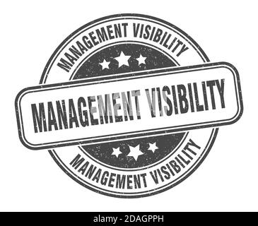 management visibility round grunge black stamp Stock Vector Image & Art ...