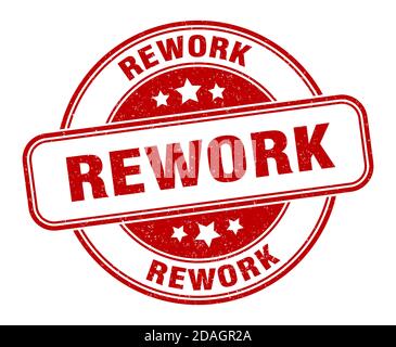 rework stamp. rework sign. round grunge label Stock Vector Image & Art ...