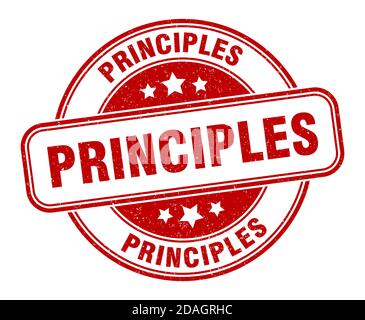 principles stamp. principles round sign. label on transparent ...