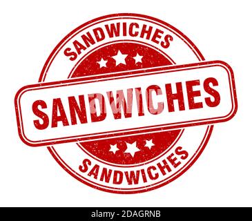 sandwiches stamp. sandwiches sign. round grunge label Stock Vector ...