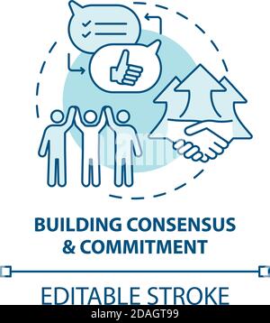Building consensus and commitment concept icon Stock Vector Image & Art ...