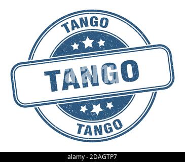 tango stamp. tango round sign. label on transparent background Stock ...