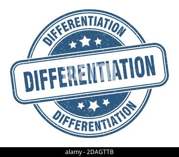differentiation stamp. differentiation round sign. label on transparent ...