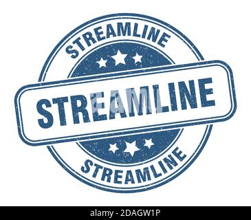 streamline stamp. streamline round sign. label on transparent ...
