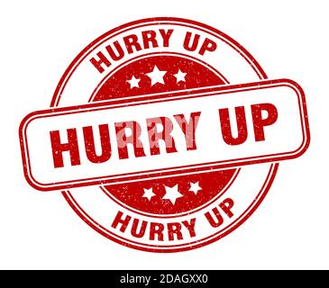 hurry up stamp. round grunge sign with ribbon Stock Vector Image & Art ...