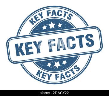 key facts stamp. key facts sign. round grunge label Stock Vector Image ...