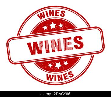 wines stamp. wines sign. round grunge label Stock Vector Image & Art ...