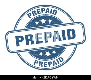 prepaid stamp. prepaid sign. round grunge label Stock Vector Image ...