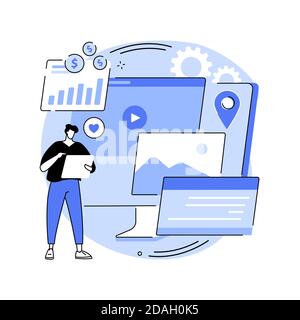 Content aggregator abstract concept vector illustration Stock Vector ...