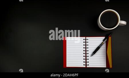 Red Mug Black Pen Stock Photo - Alamy