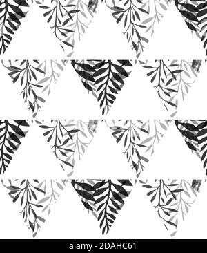 Seamless geometric pattern with fern leaves Stock Vector Image & Art ...