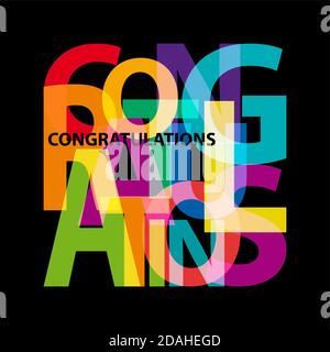 Vector congratulations. Broken text Stock Vector Image & Art - Alamy