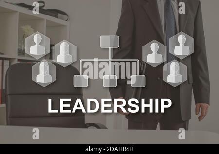 Leadership concept illustrated by a picture on background Stock Photo ...