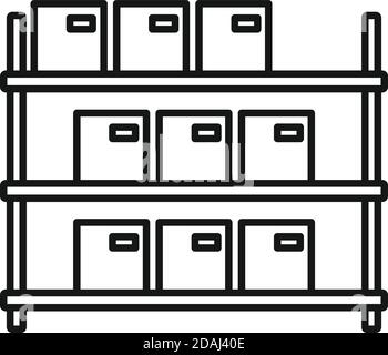 Warehouse parcel rack icon, outline style Stock Vector Image & Art - Alamy