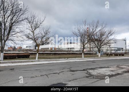 CHERNOBYL, UKRAINE - Nov 28, 2016: Chernobyl nuclear power plant ...