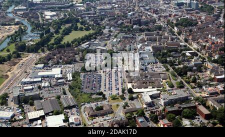 aerial view of Northampton town centre Stock Photo - Alamy