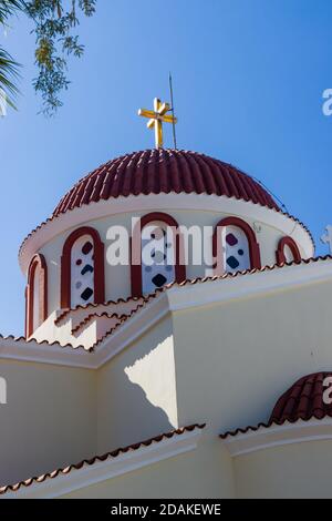 Greece, Crete, a church in Elounda Stock Photo - Alamy