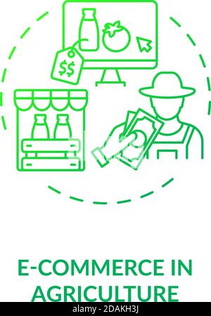 E commerce in agriculture concept icon Stock Vector Image & Art - Alamy