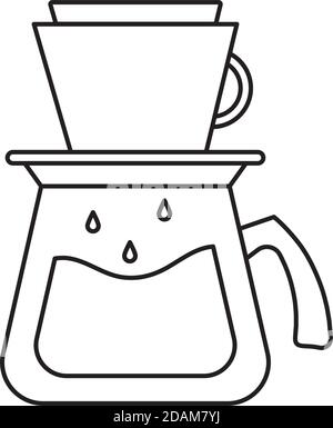 Pour over coffee on white background Stock Vector Image & Art - Alamy