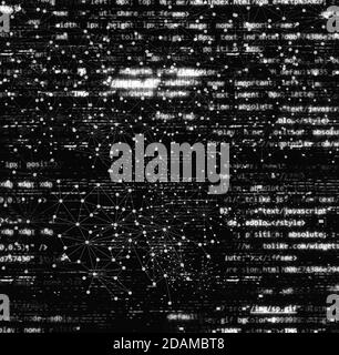 Abstract black and white computer code background pattern Stock Photo ...