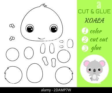 Coloring Page Koala Clipart Character Design. Adorable Clip Art Koala ...