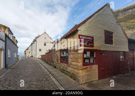 Fortune's Kippers, Henrietta Street, Whitby, North Yorkshire, UK Stock ...